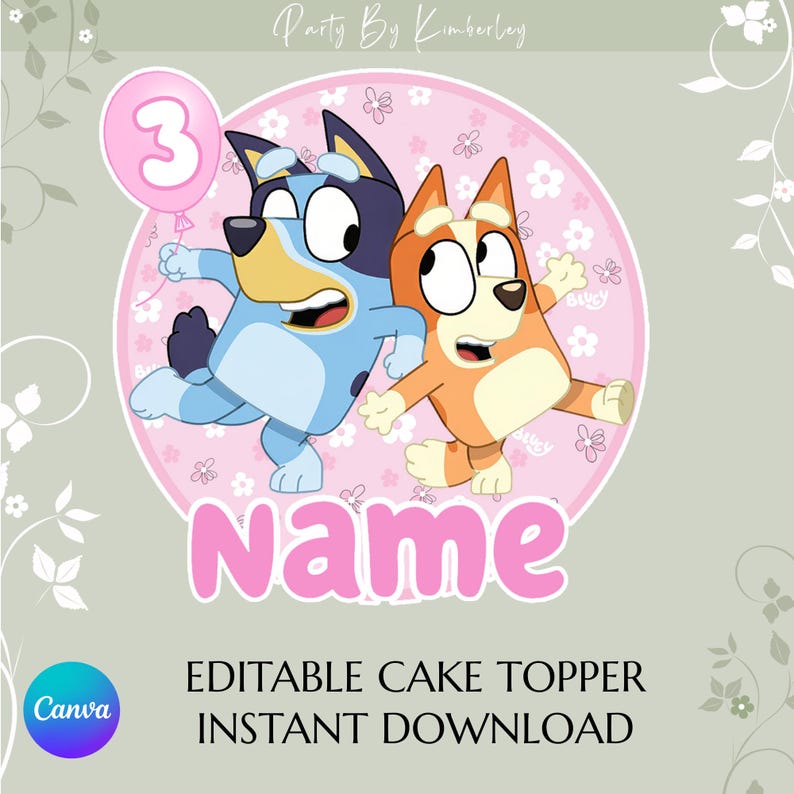 Bluey Birthday Cake Topper - Etsy