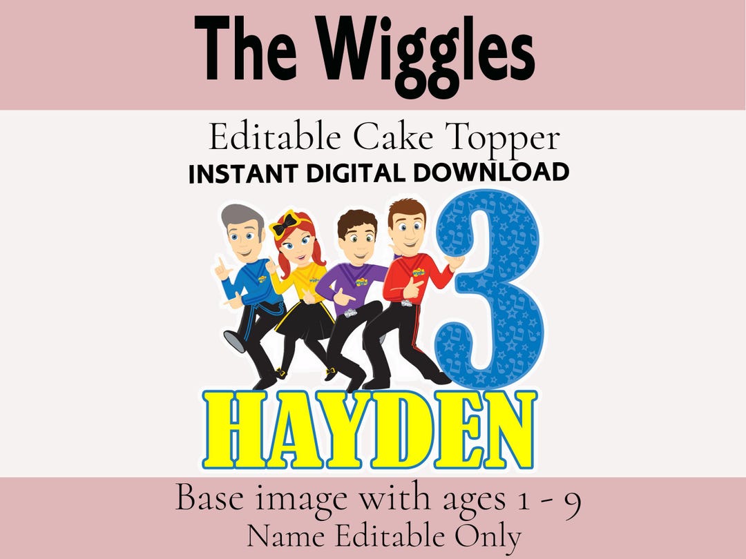 Wiggles Birthday Cake Topper - Etsy