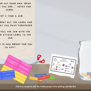 Read Me When You Are... Jar Printable Notes and Label. 48 Notes 8 for ...