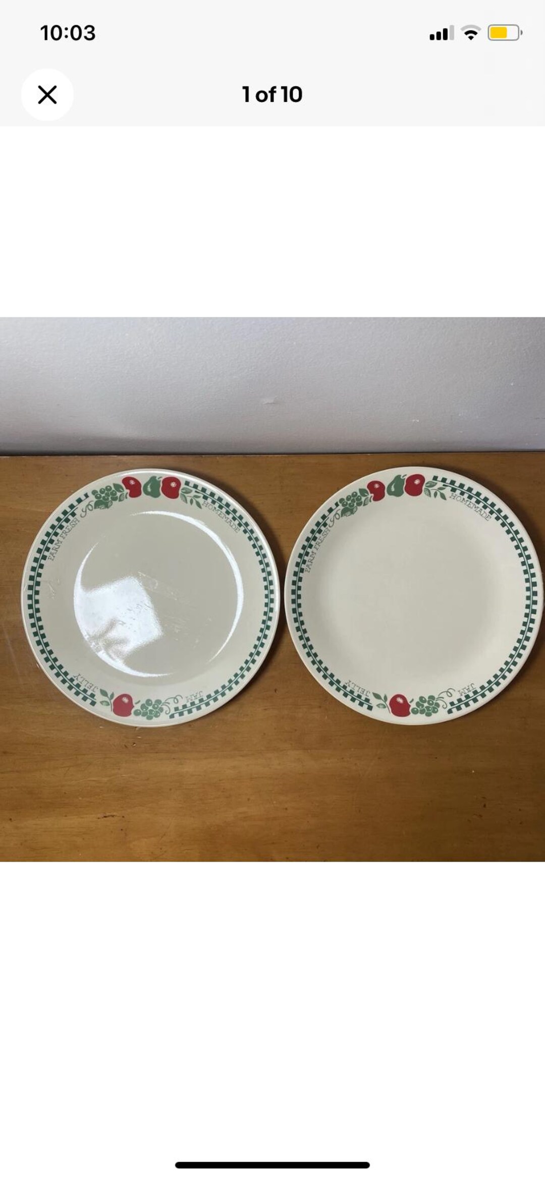 Corelle Farm Fresh Apple Dinner Plates 10 1/4" Set of 2 Vintage 90’s ...