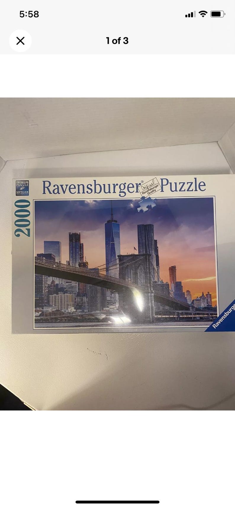 NEW Vintage 2000 Ravensburger New York Skyline 2000 Piece Jigsaw Puzzle ...