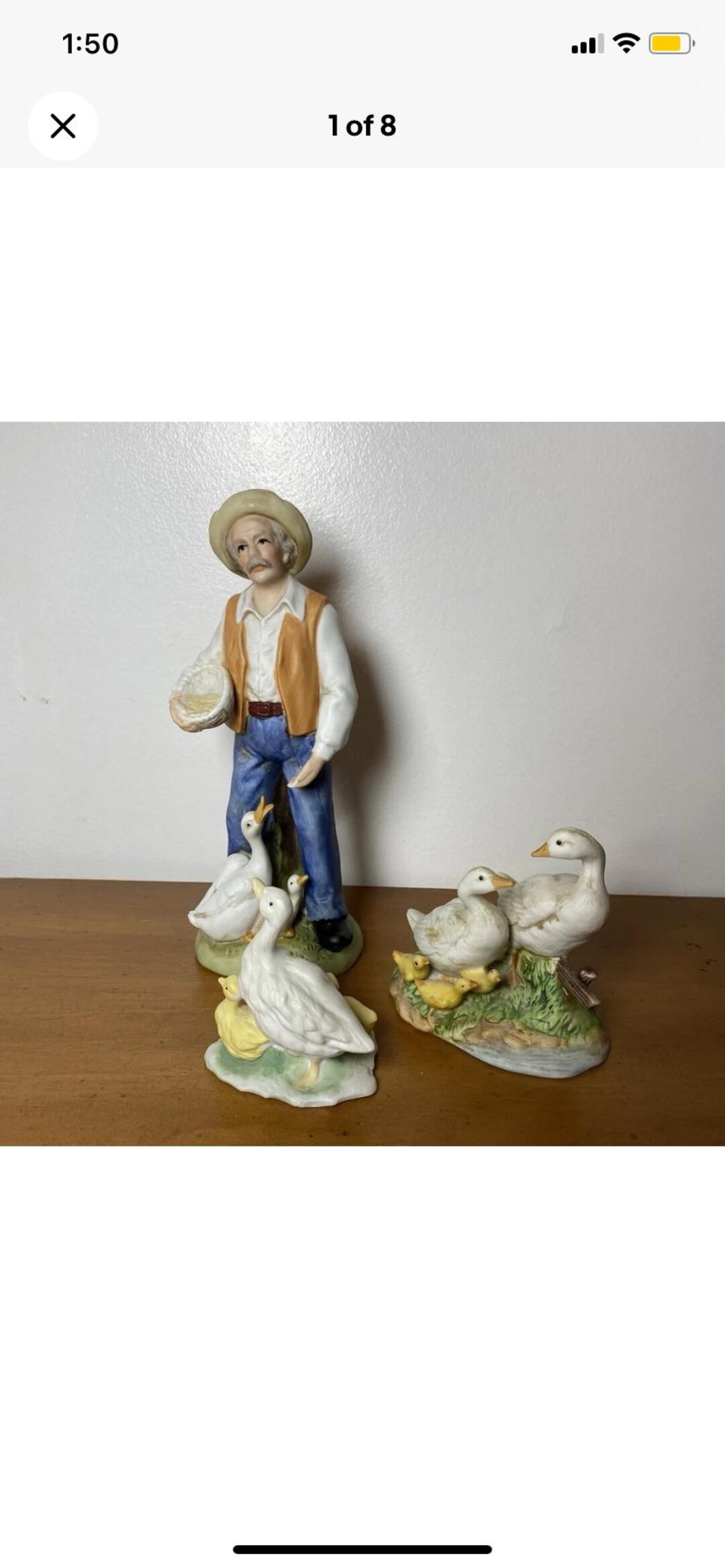 Homco 1426 1459 Man Feeding Ducks Geese Figurine Porcelain Vintage - Etsy