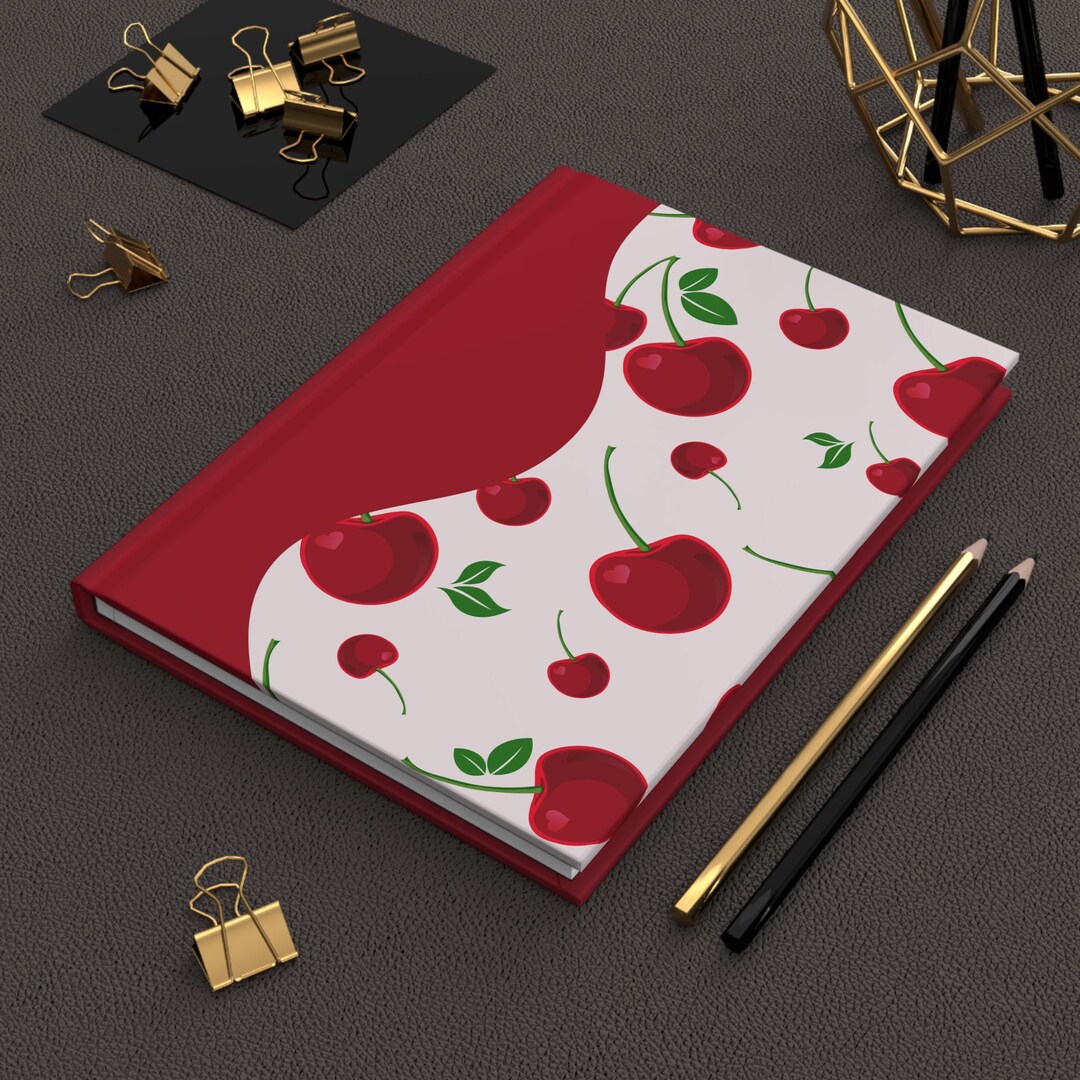 Cherry Journal | Pink Aesthetic | Hardcover Matte Journal - Etsy