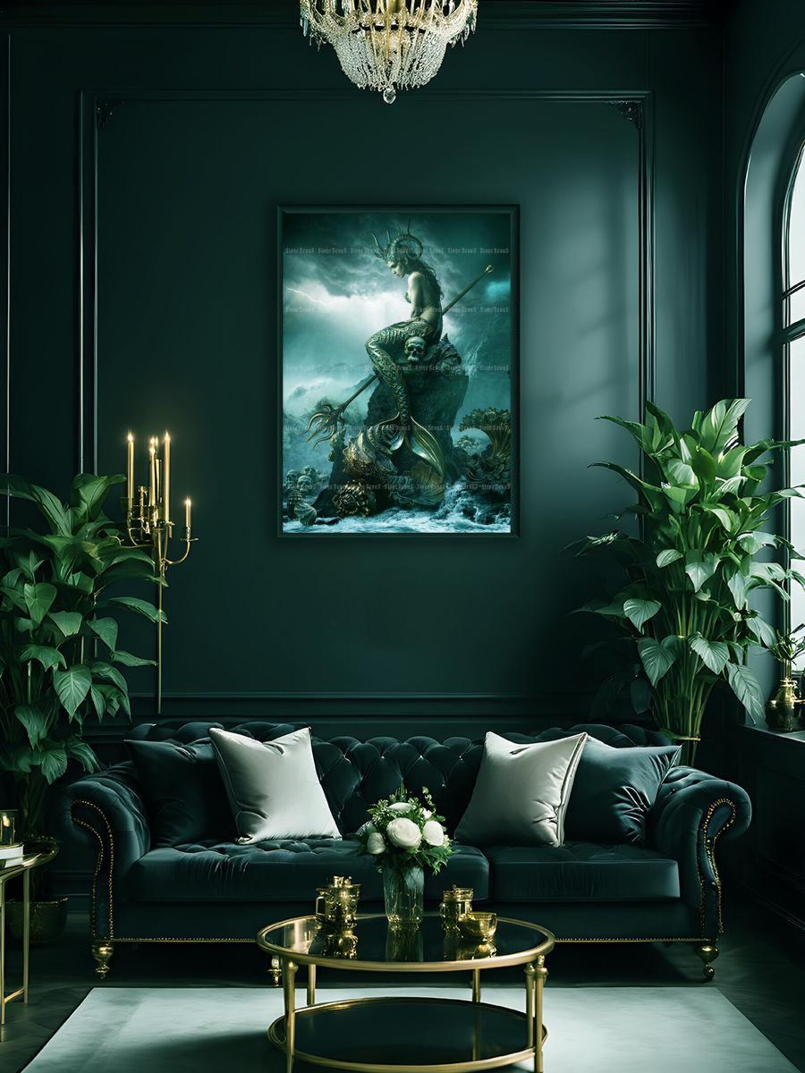 Gothic Siren Giclee Art Print | Dark Fantasy Mermaid, Ocean Terror ...