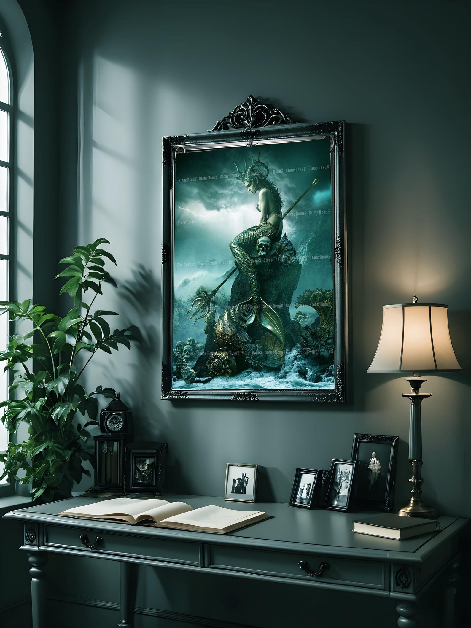 Gothic Siren Giclee Art Print | Dark Fantasy Mermaid, Ocean Terror ...