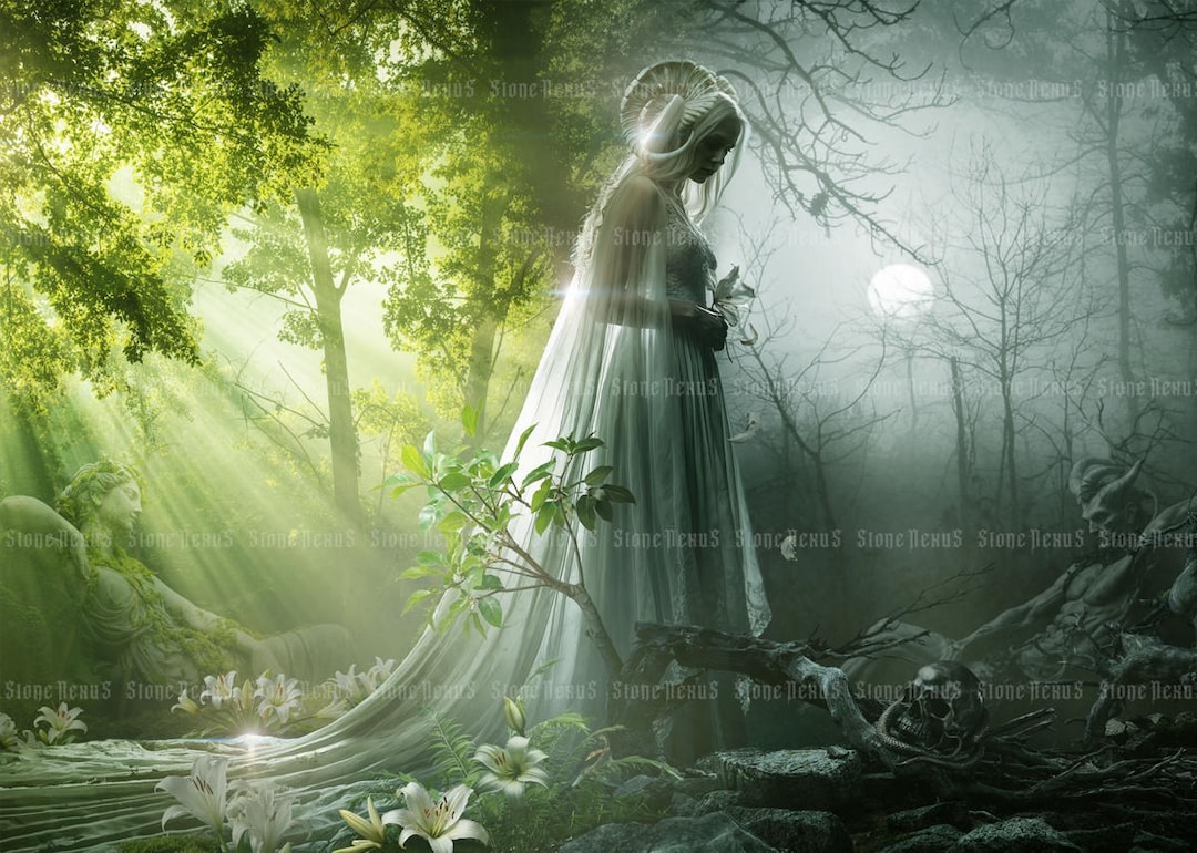 Persephone Enters the Winter of the Dead Art Print, Beautiful Greek ...