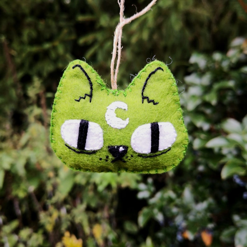 Alien Felt Cats, Cat Keychain, Pocket Hug, Handmade Plush Kitty - Etsy