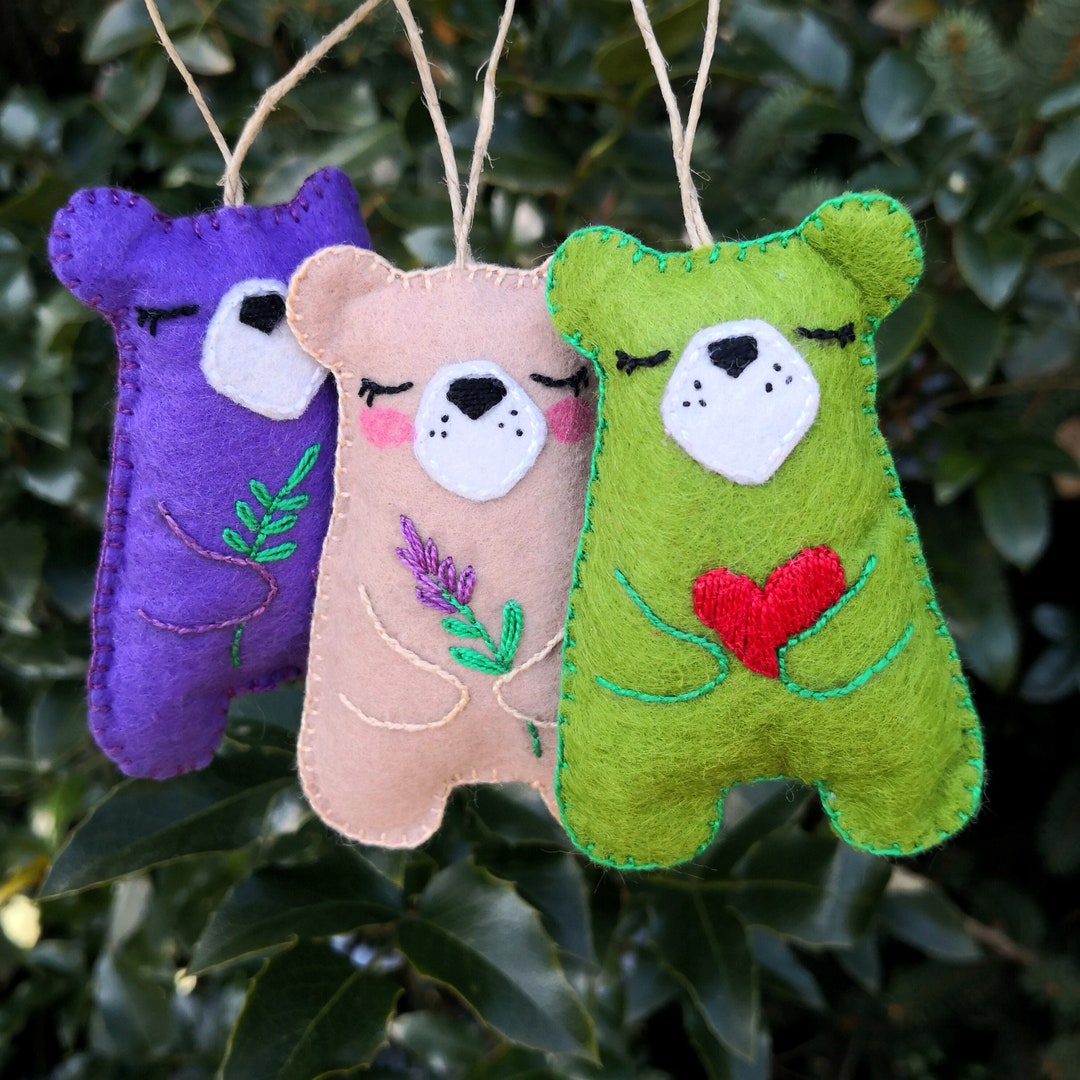 Pocket Hug Felt Bear, Pocket Toy, Felt Animals , Woodland Animals ...