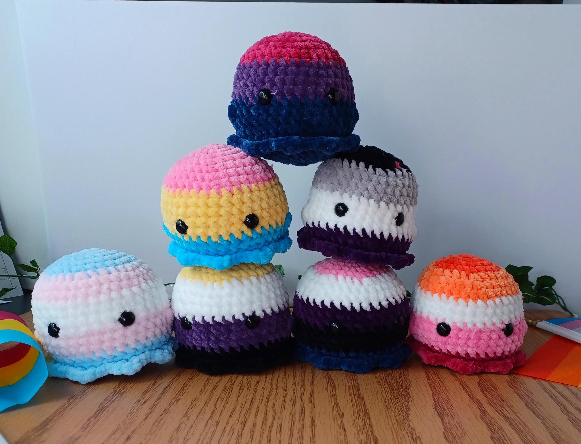 Crochet Pride Ghost Plushie | Lesbian Bisexual Transgender Genderfluid ...