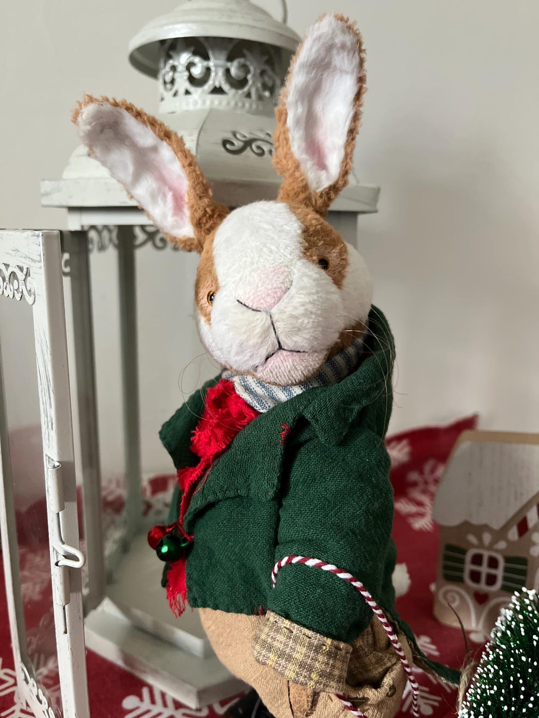 Królik Teddy Handmade Z Wiskozy OOAK, Dekoracja świąteczna, Bałwanek I ...