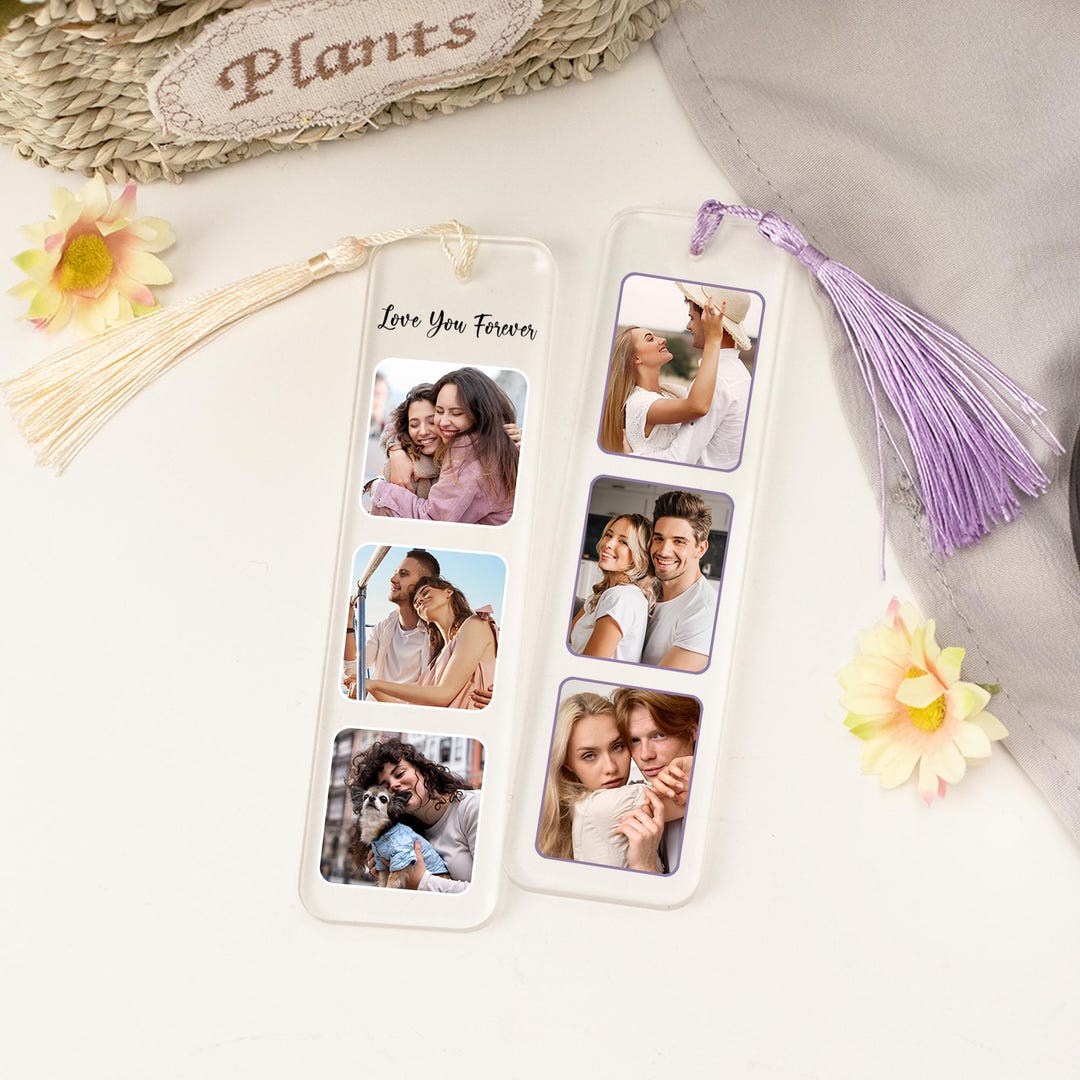 Personalized Memorial Bookmark, Custom Acrylic Bookmark With Tassel ...