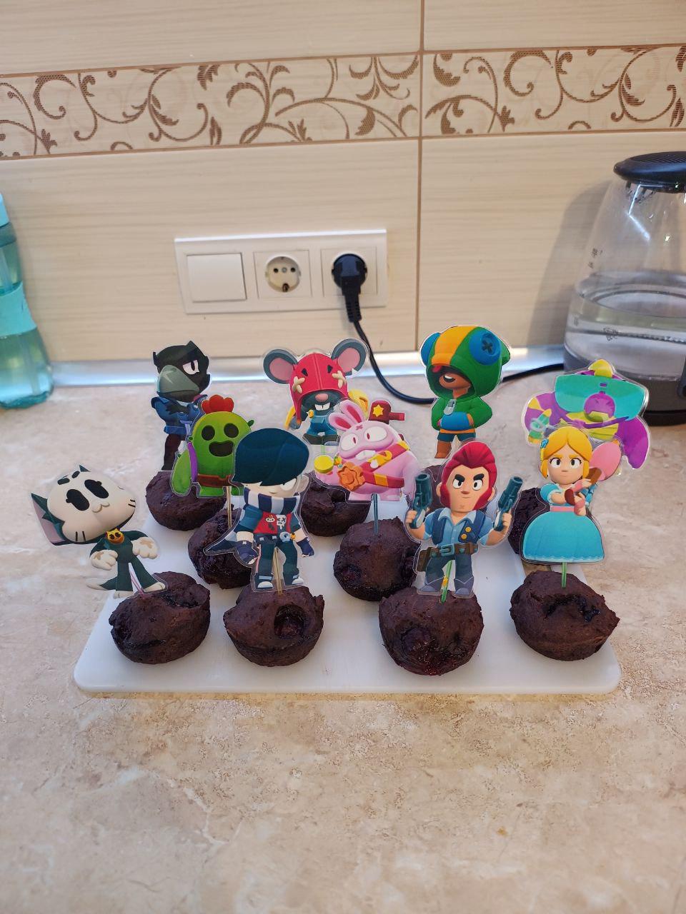 Cupcake Toppers Brawl Stars. Topper for Cake. 1 Set of 3 -10-15-20 ...