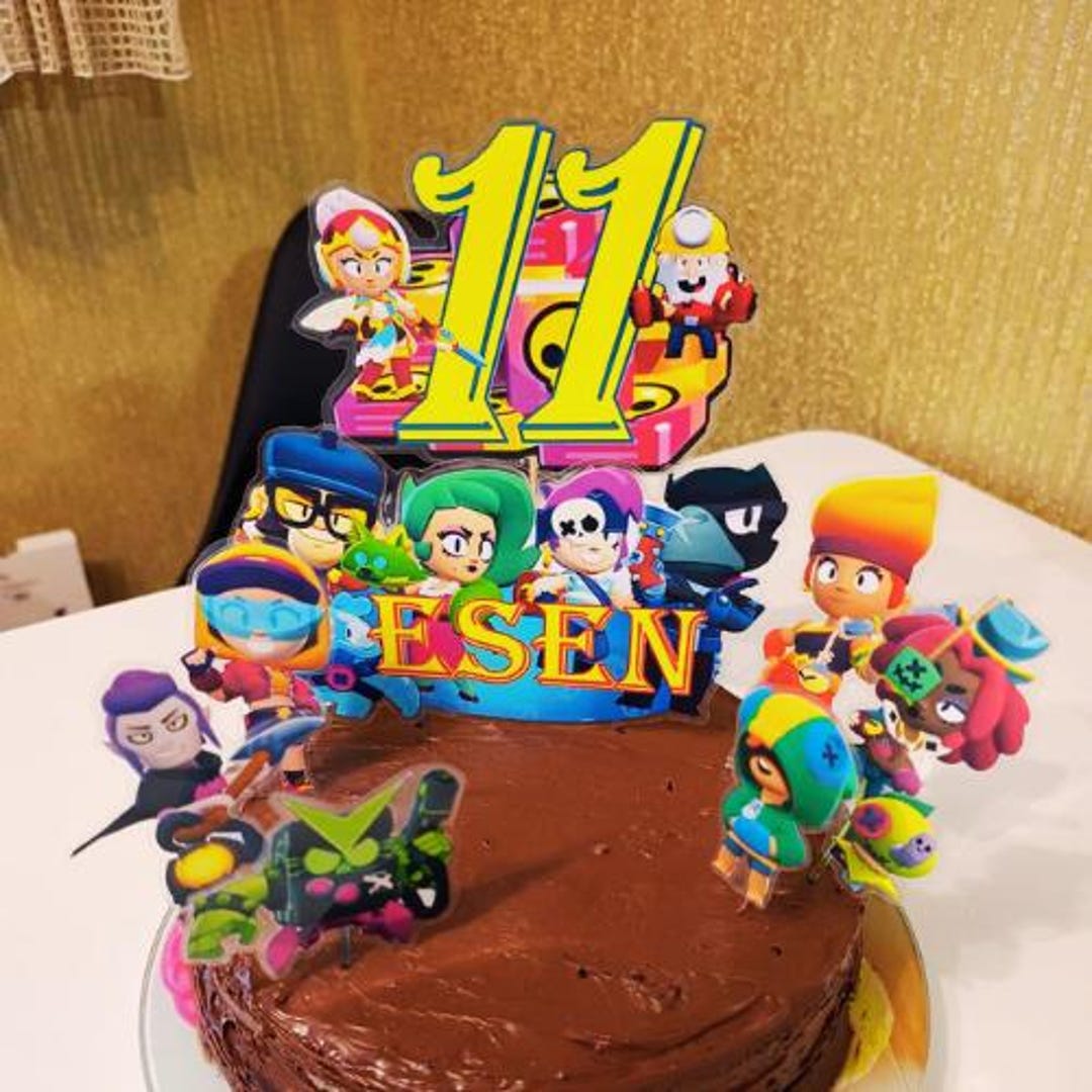 Cake Topper Brawl Stars. Set Topper Brawl Stars. Physical Product - Etsy UK