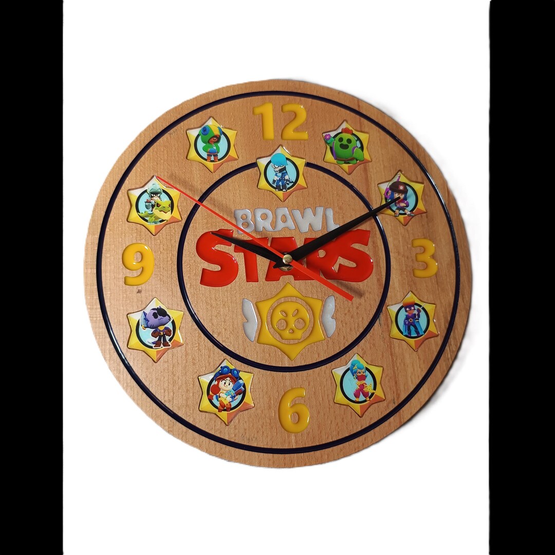 Wall Clock in the Style of Brawl Stars. Handmade Watch. - Etsy