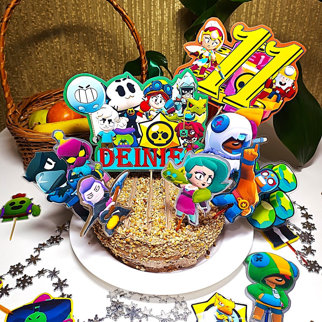 Cake Topper Brawl Stars. Brawl Stars Topper - Etsy