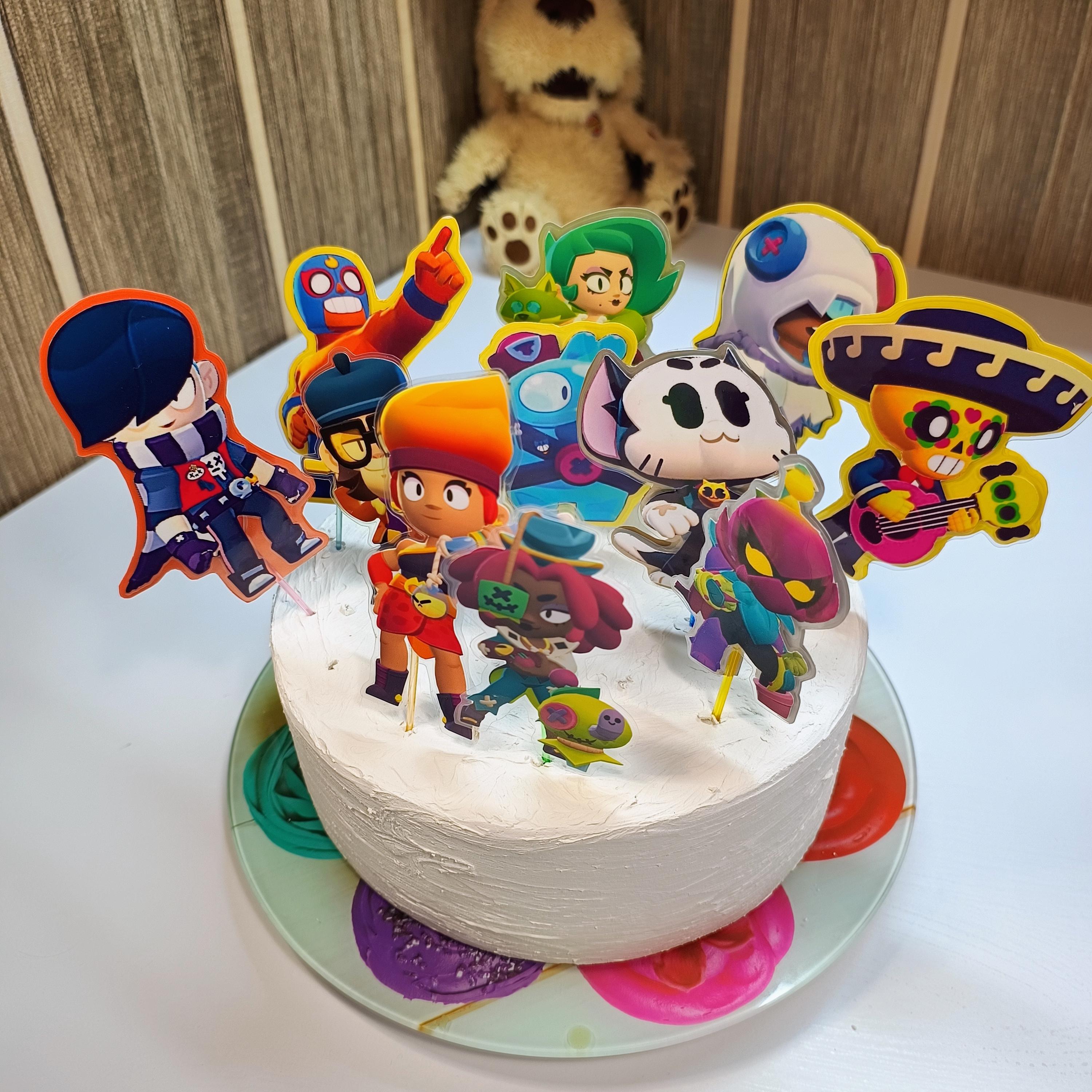 Cupcake Toppers Brawl Stars. Topper for Cake. 1 Set of 3 -10-15-20 ...