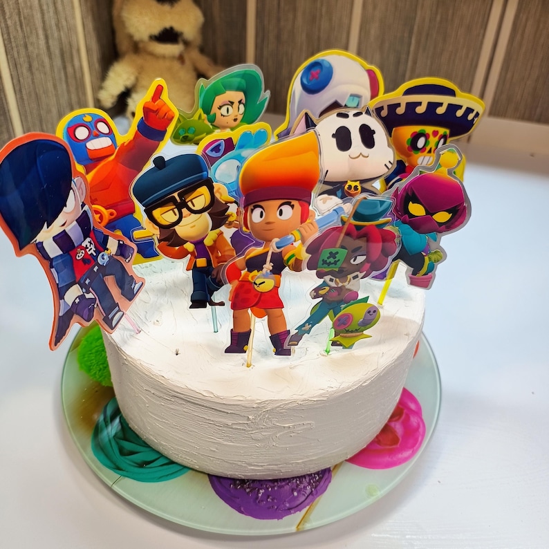 Cupcake Toppers Brawl Stars. Topper for Cake. 1 Set of 3 -10-15-20 ...