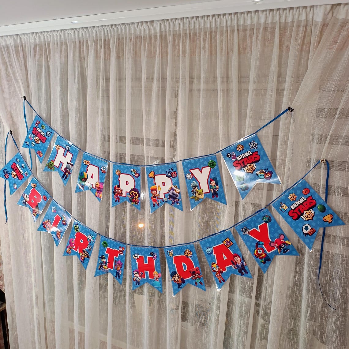 Banner Brawl. Banner Happy Birthday. Stars Banner. - Etsy