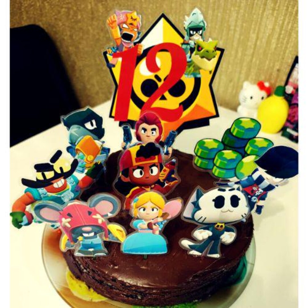 Cake Topper Brawl Stars. Set Topper Brawl Stars. Physical Product - Etsy UK
