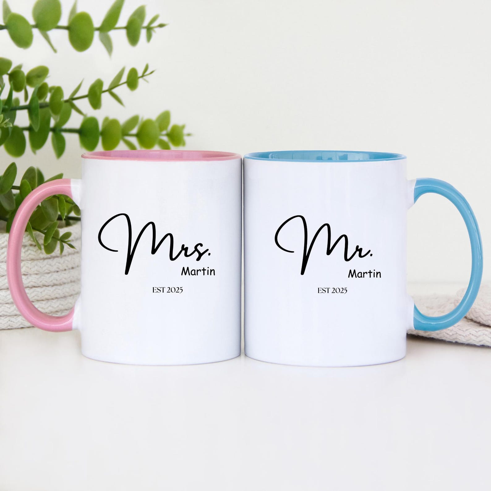 Mr and Mrs Mug Set. Mr and Mrs Mugs. Bride and Groom Mug Set ...