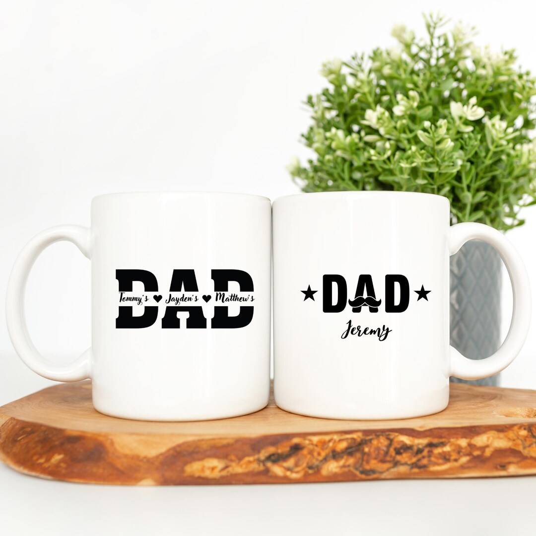 Personalised Dad Mug With Kids Names. Gift for Dad From the Kids ...
