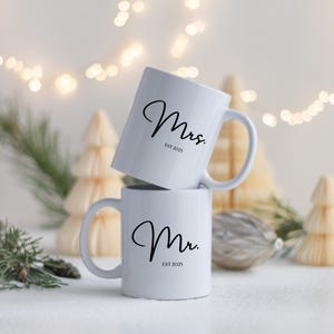 Mr and Mrs Mug Set. Mr and Mrs Mugs. Bride and Groom Mug Set ...