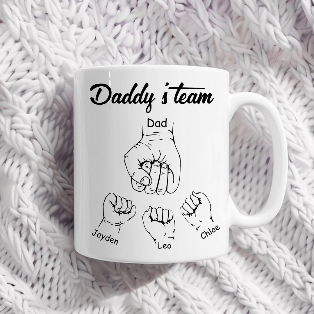 Fist Bump Daddy's Team Mug. Daddy's Team Mug. Fist Bump Dad Mug. Fist ...