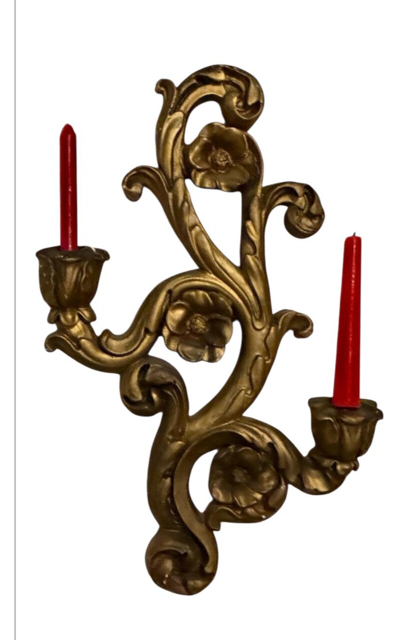 Vintage Syroco Hollywood Regency Wall Sconce - Etsy