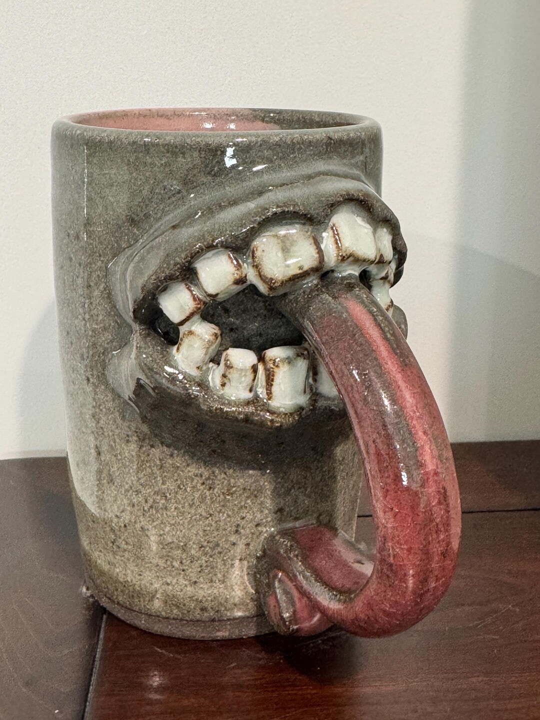 Mouth Mug With Teeth and Tongue Handle (handmade Ceramics Pottery) - Etsy
