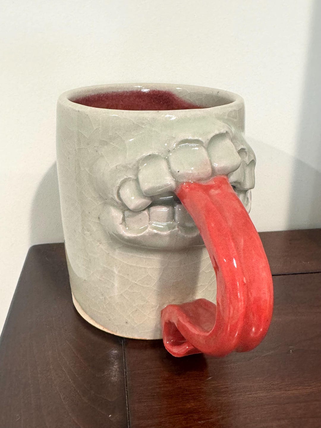 Mouth Mug With Teeth and Tongue Handle (handmade Ceramics Pottery) - Etsy