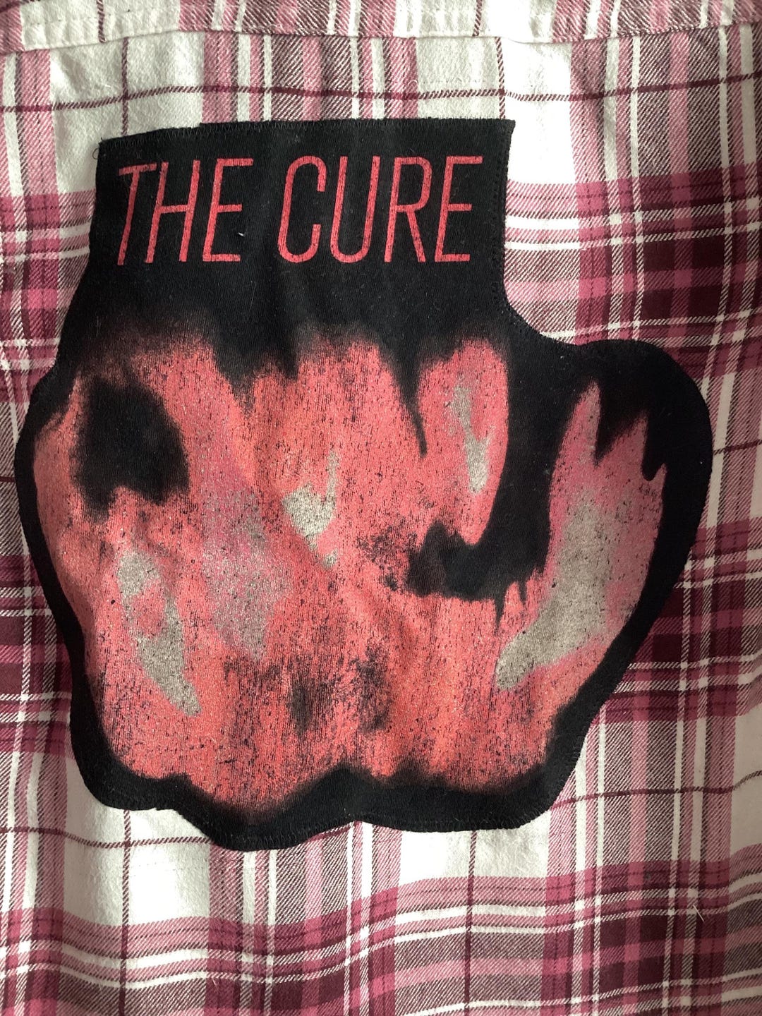 Cure Upcycled Reworked Band Flannel- S-womens - Etsy
