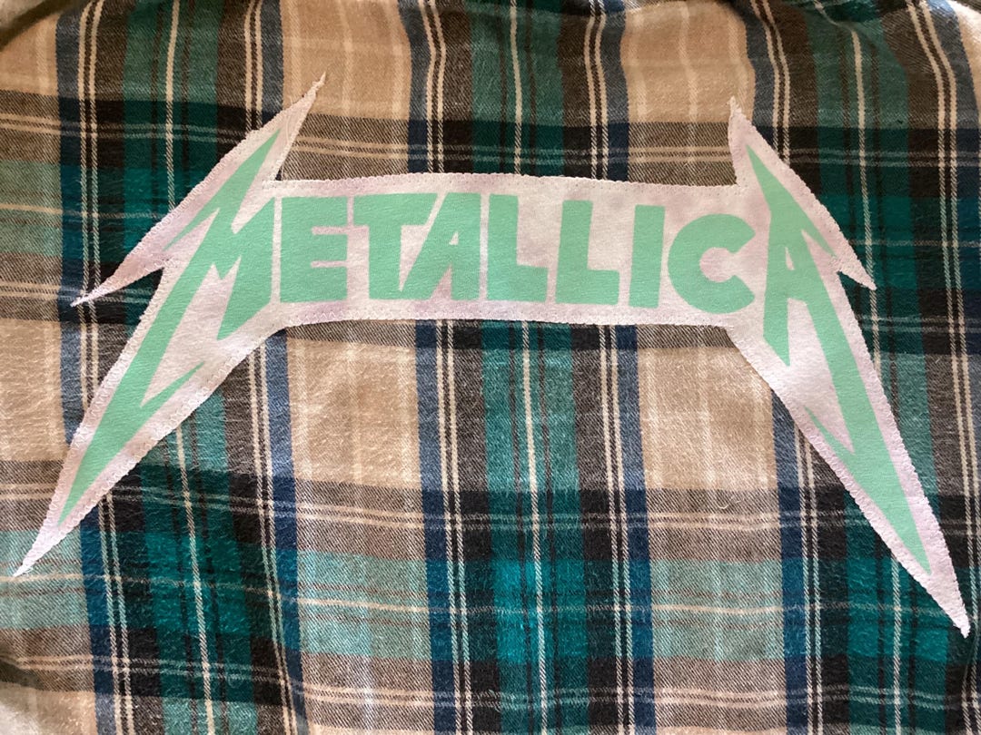 Metallica Upcycled Reworked Band Flannel-m - Etsy