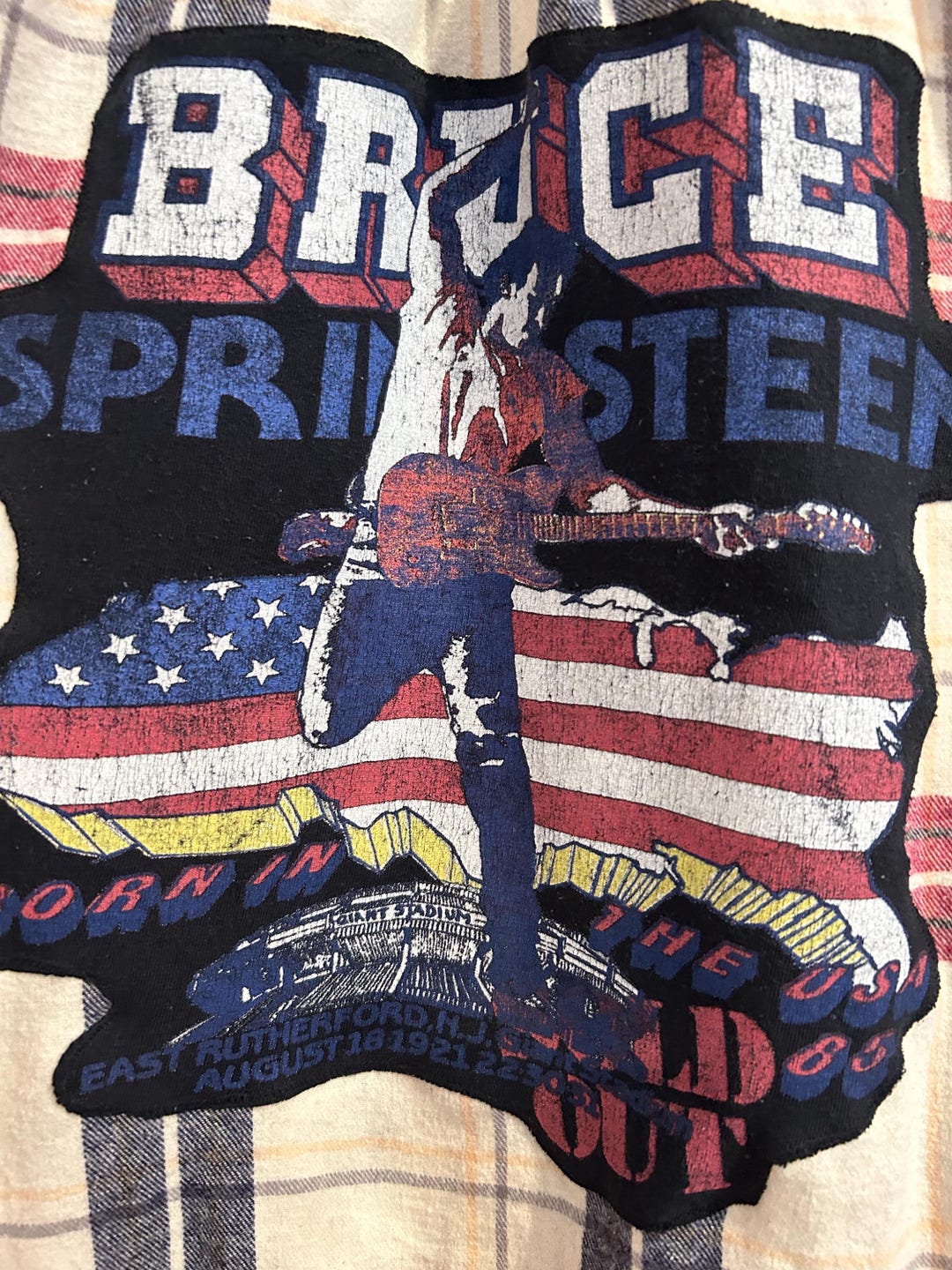 Bruce Springsteen Born in the USA 85’ Reworked Band Flannel - M - Etsy