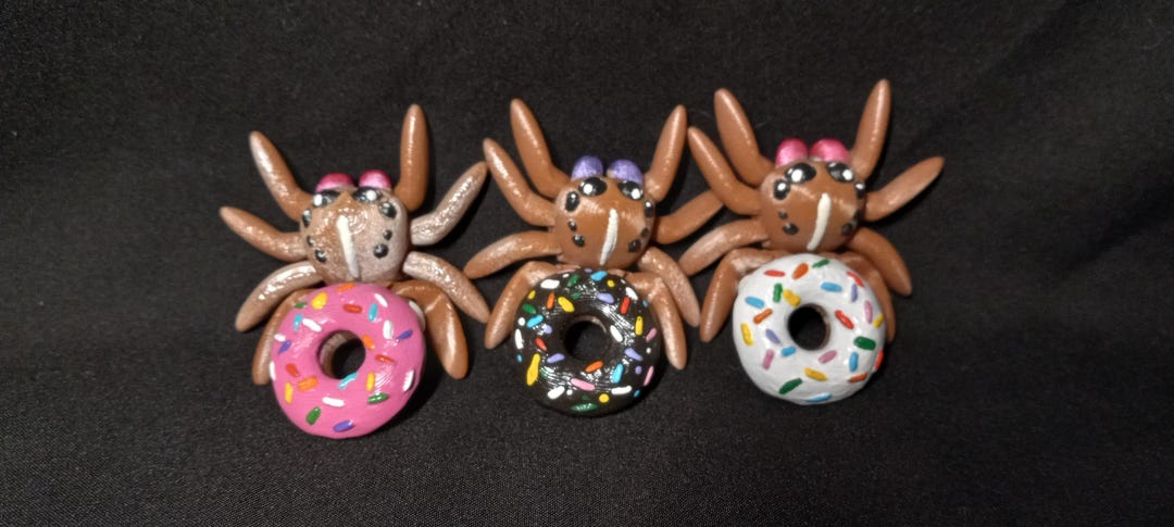 Donut Jumping Spiders Hand-painted 3d-printed. - Etsy