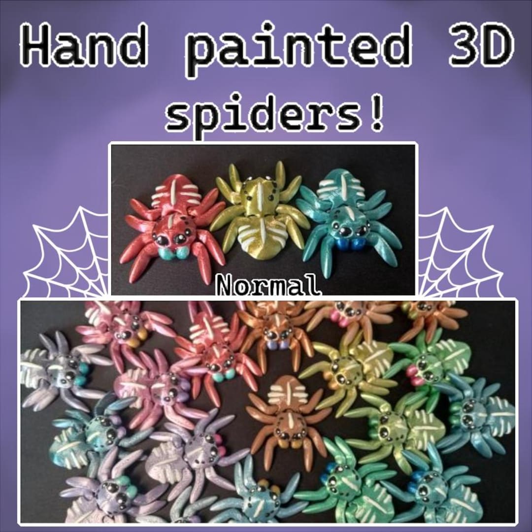 Hand Painted 3D Spiders! - Etsy