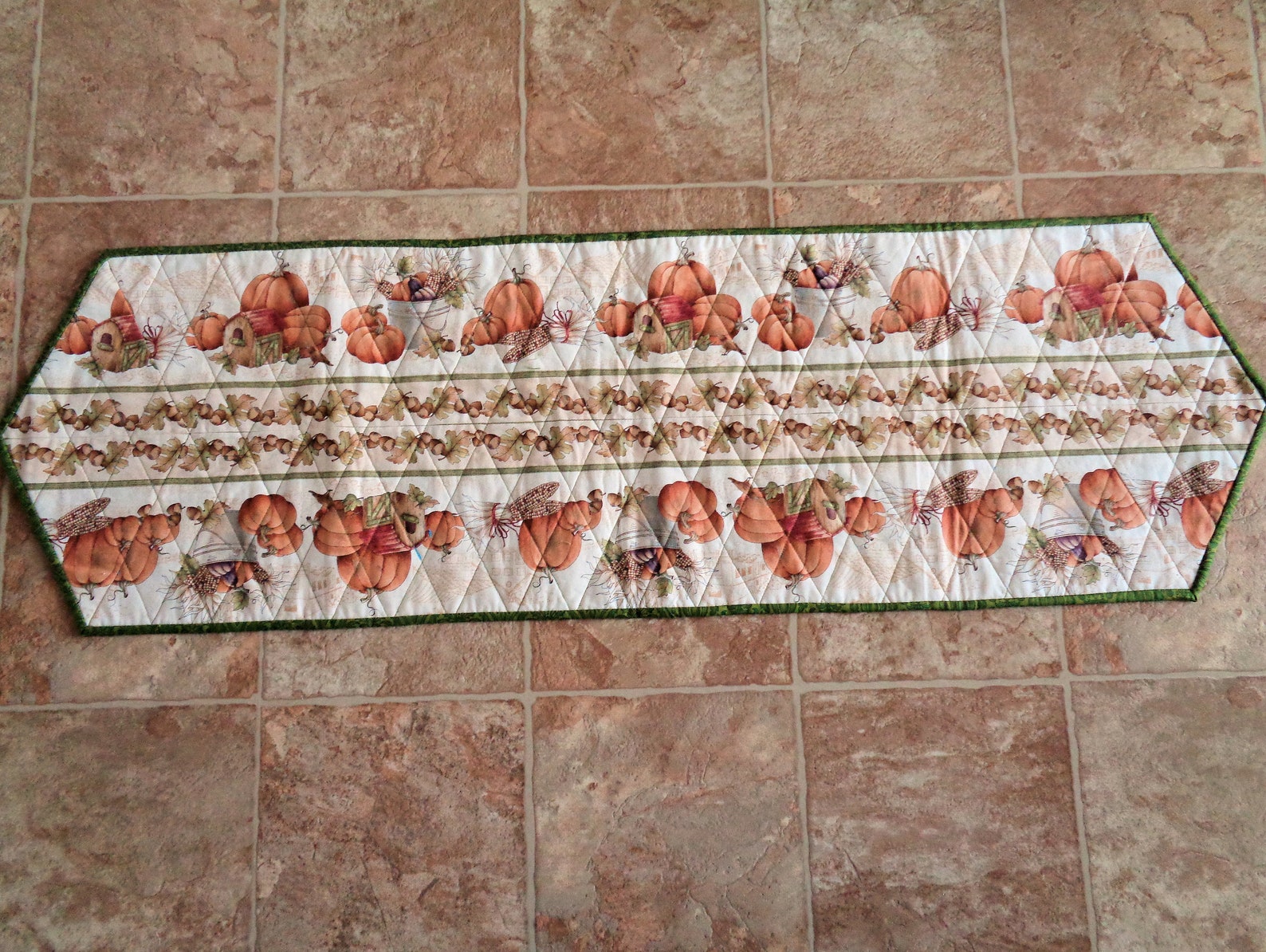 Fall Pumpkin Quilted Table Runner Fall Quilted Table Decor - Etsy