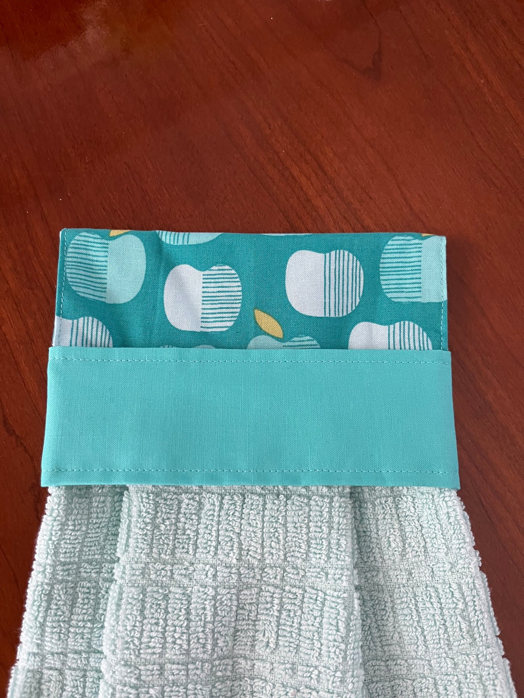 Apple Hanging Towel Easy on Easy off Teal - Etsy