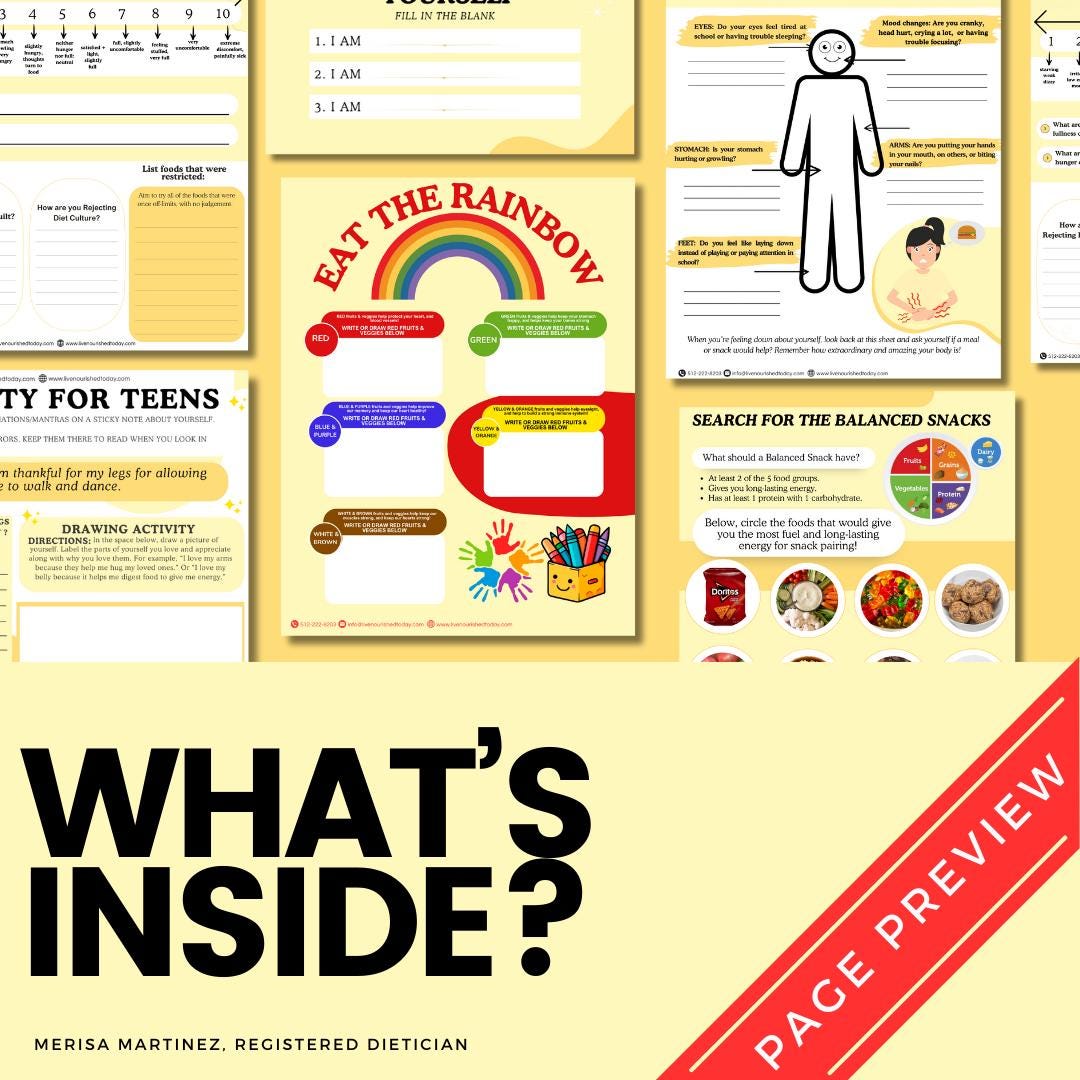 Nutrition Games & Activities Printable – Kids Educational PDF, Canva ...