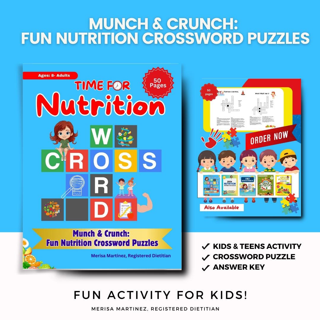 Nutrition Crossword Puzzles for Kids – Healthy Eating Activity Pack ...