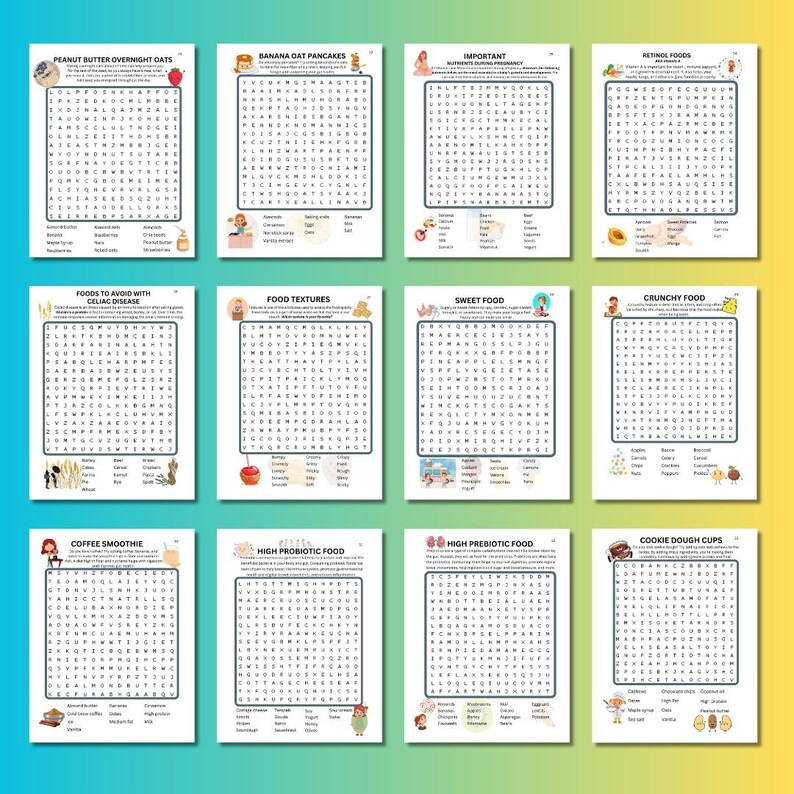 Nutrition Word Search Printable – Kids Healthy Eating Activity Pack ...