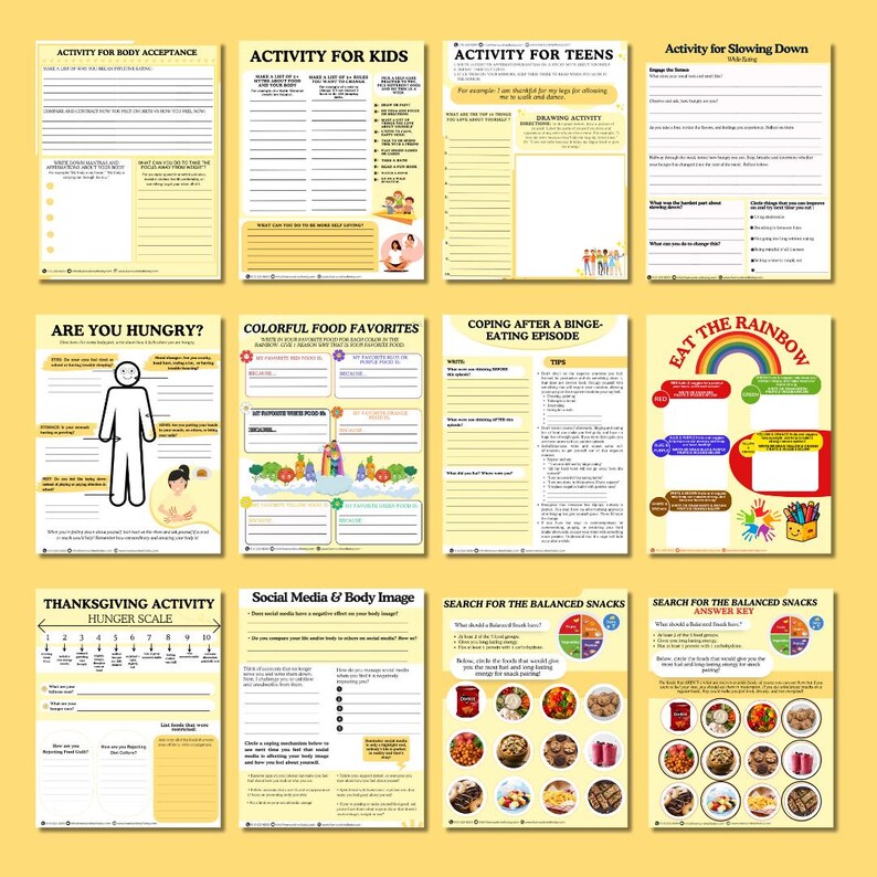 Fun and Educational Nutrition Games & Activities for Kids - Etsy