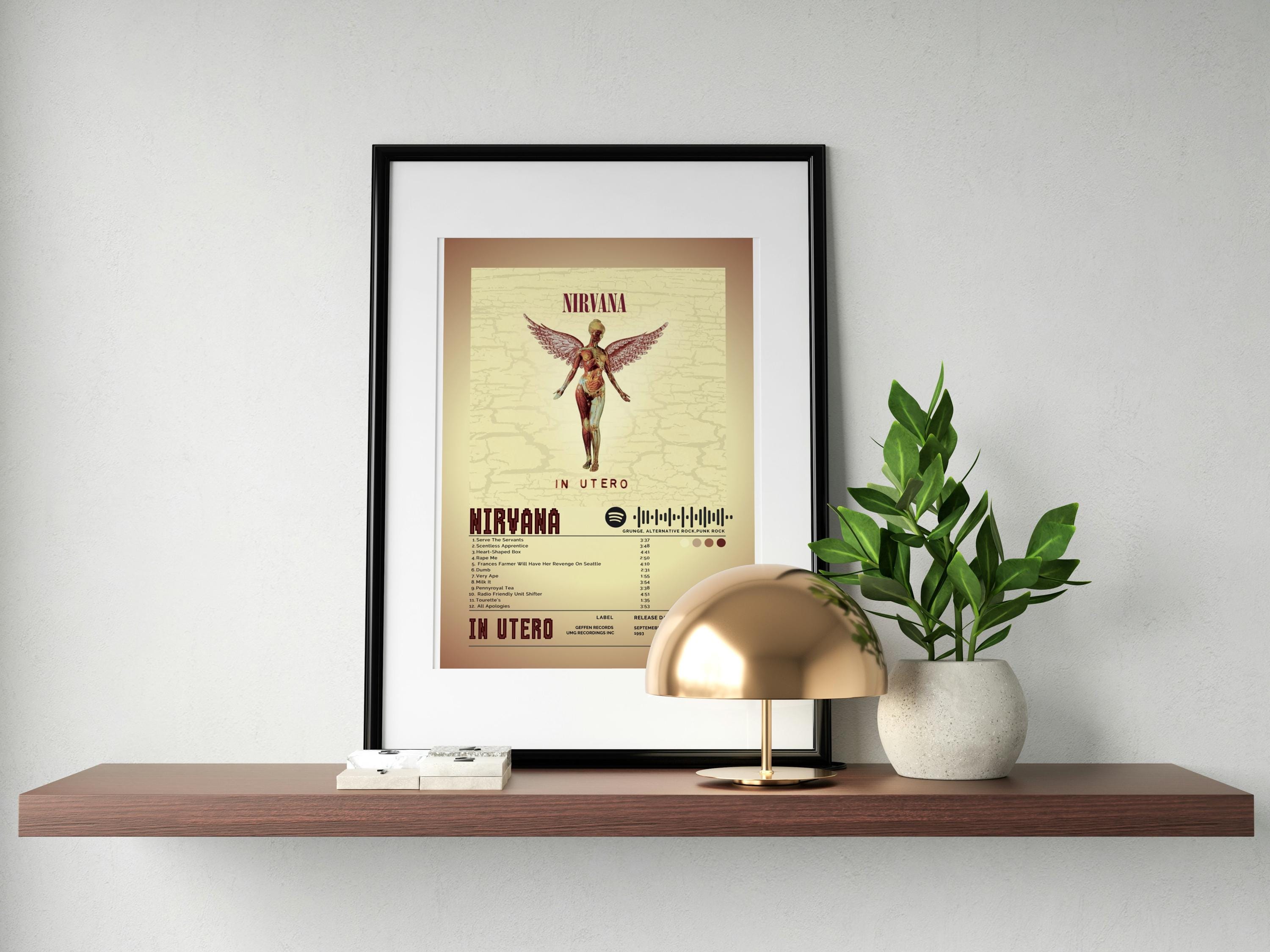 Nirvana | in Utero | Album Cover Print Poster | Wall Art | Artwork | A4 ...