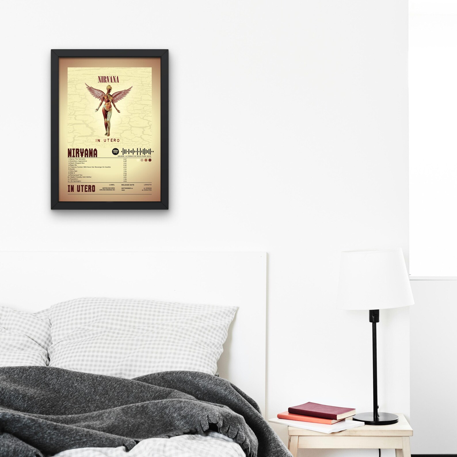 Nirvana | in Utero | Album Cover Print Poster | Wall Art | Artwork | A4 ...