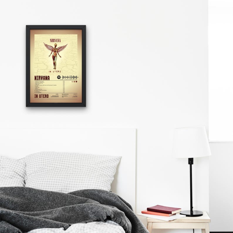 Nirvana | in Utero | Album Cover Print Poster | Wall Art | Artwork | A4 ...