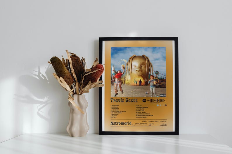 Travis Scott | Astroworld | Album Cover Print Poster | Wall Art ...