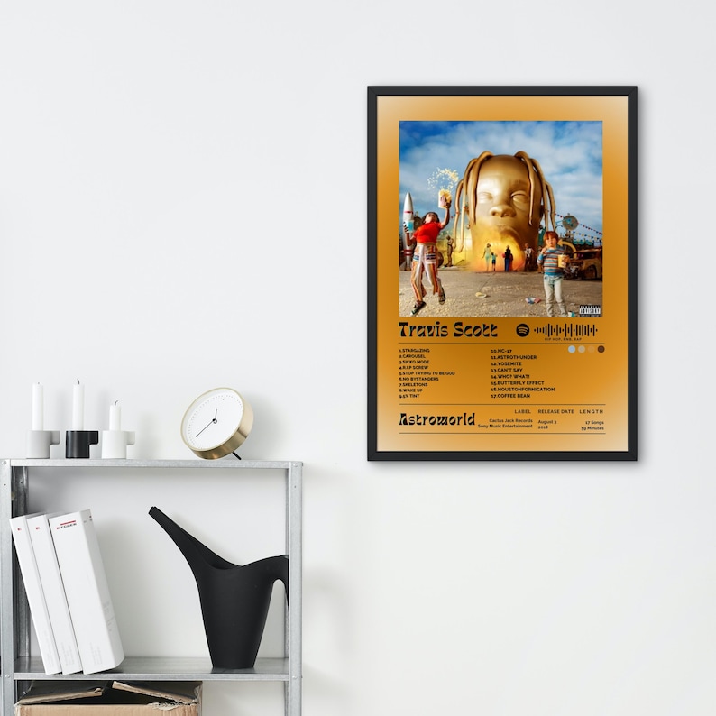 Travis Scott | Astroworld | Album Cover Print Poster | Wall Art ...
