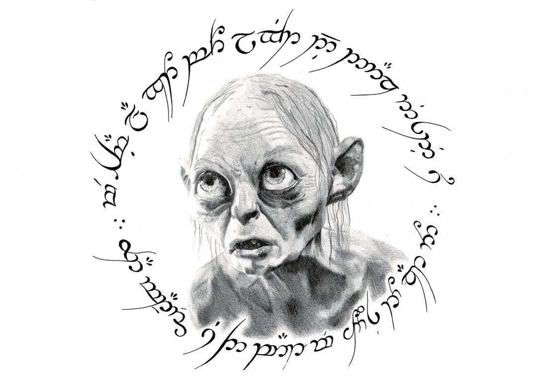 Gollum A4 Print - Etsy