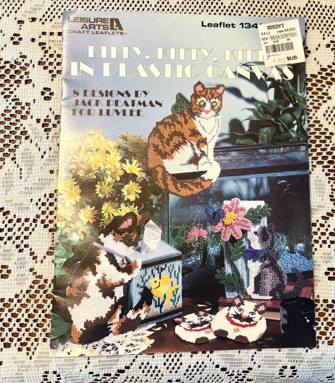 Vintage 1990s Leisure Arts Plastic Canvas Every Thing Kitty - Etsy