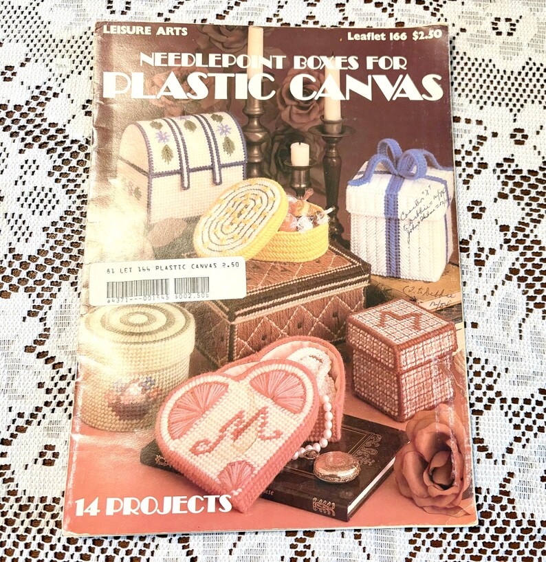 Vintage 1990s Leisure Arts Plastic Canvas Boxs 13 Projects - Etsy
