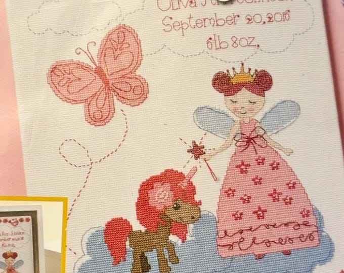 Bucilla, Fairytale Princess Birth Record, Counted Cross Stitch Kit Size 11 X 13. - Etsy